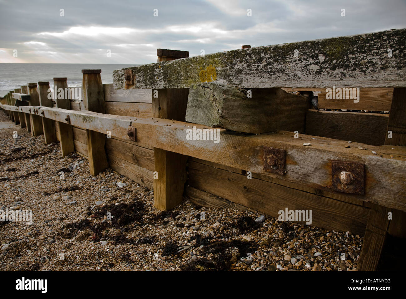 Wood groins and shingle beach hi-res stock photography and images - Alamy
