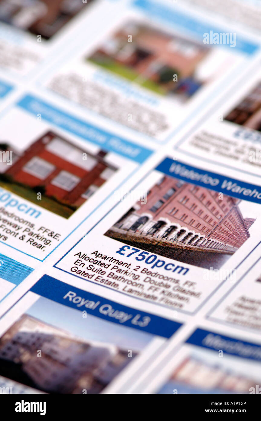 house property advertisements Stock Photo - Alamy