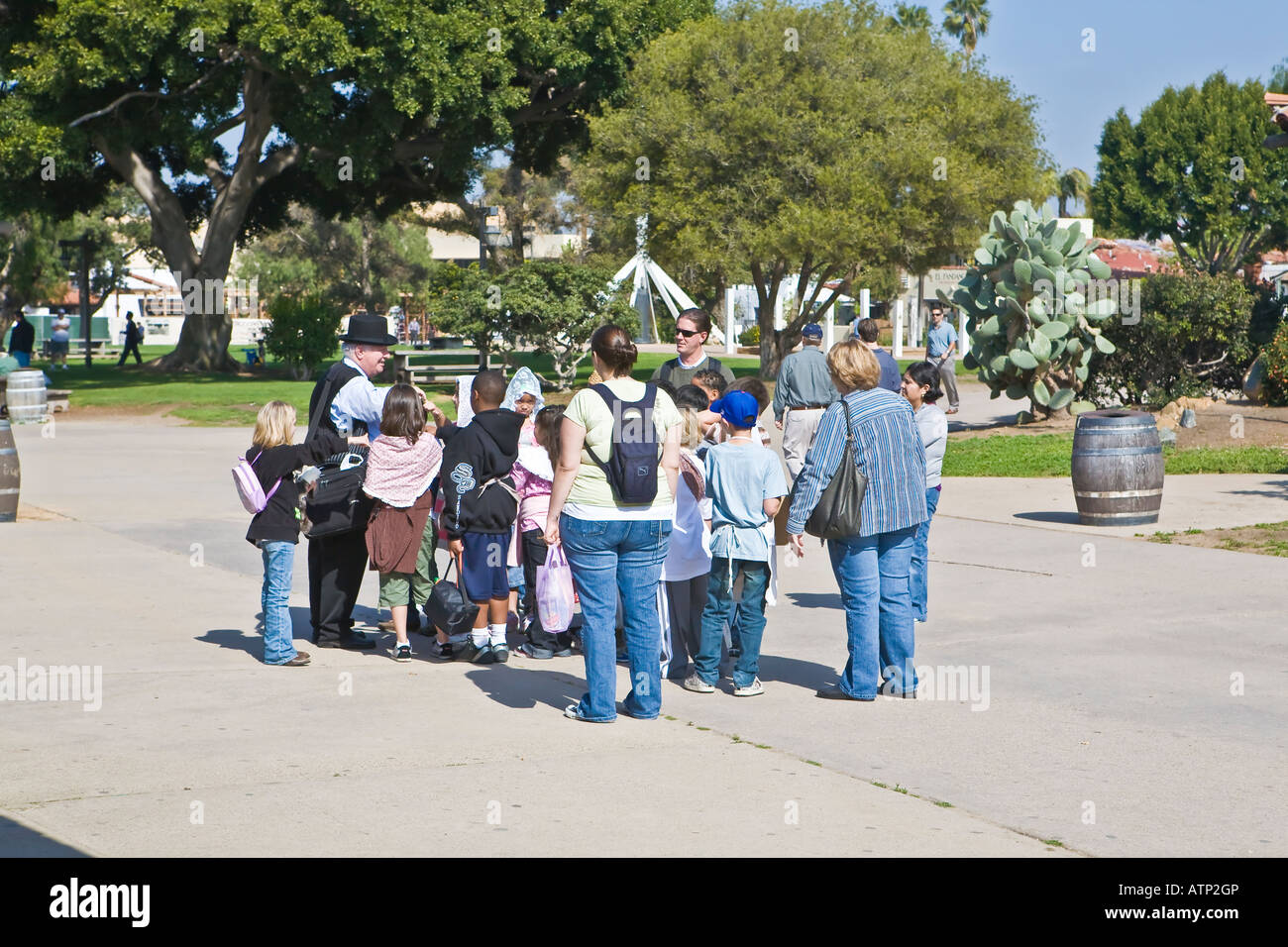 School children on field trip to Old Town San Diego Historical Park ...