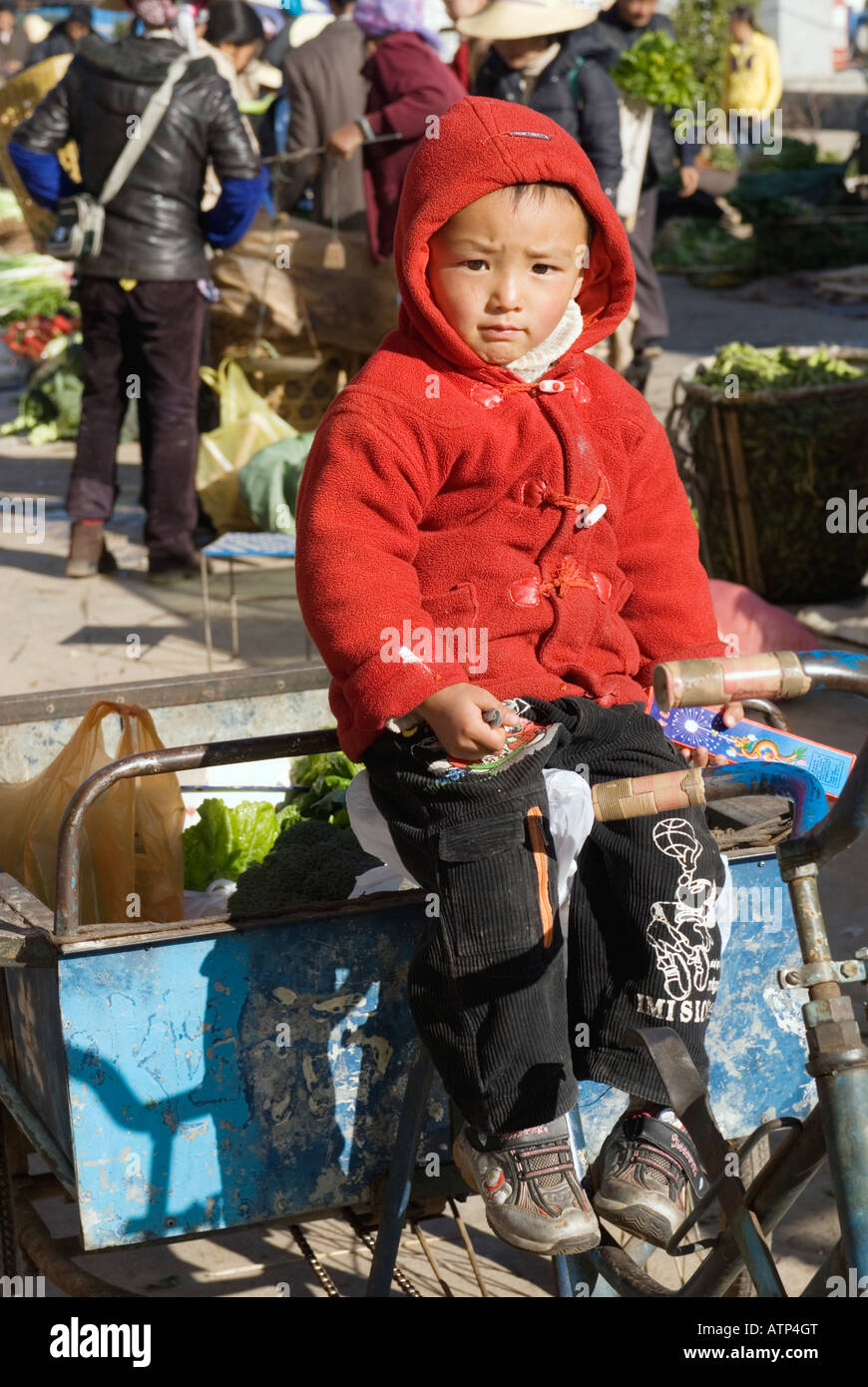 Young Chinese Boy Portrait, China, Shuanglang, Erhai Lake, near Dali ...