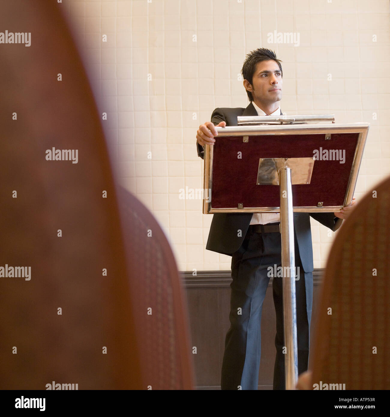 Business person standing on podium hi-res stock photography and images ...