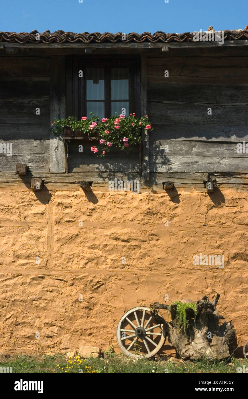 Old wooden house, Strandja mountain Brushlyan village, Balkans Bulgaria ...