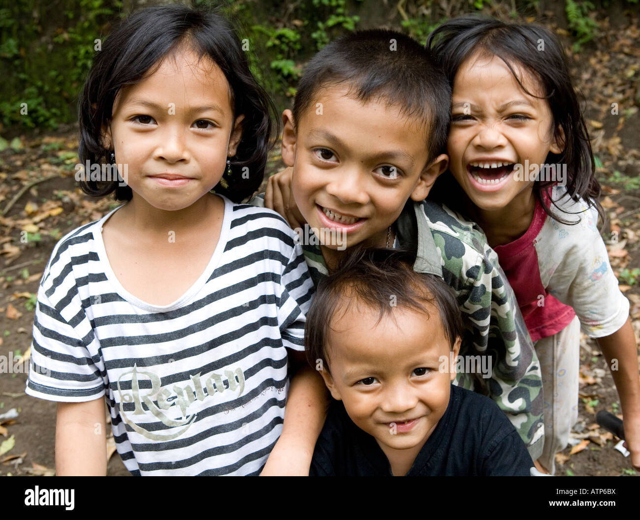 Balinese Children Near Munduk Bali Indonesia Stock Photo - Alamy