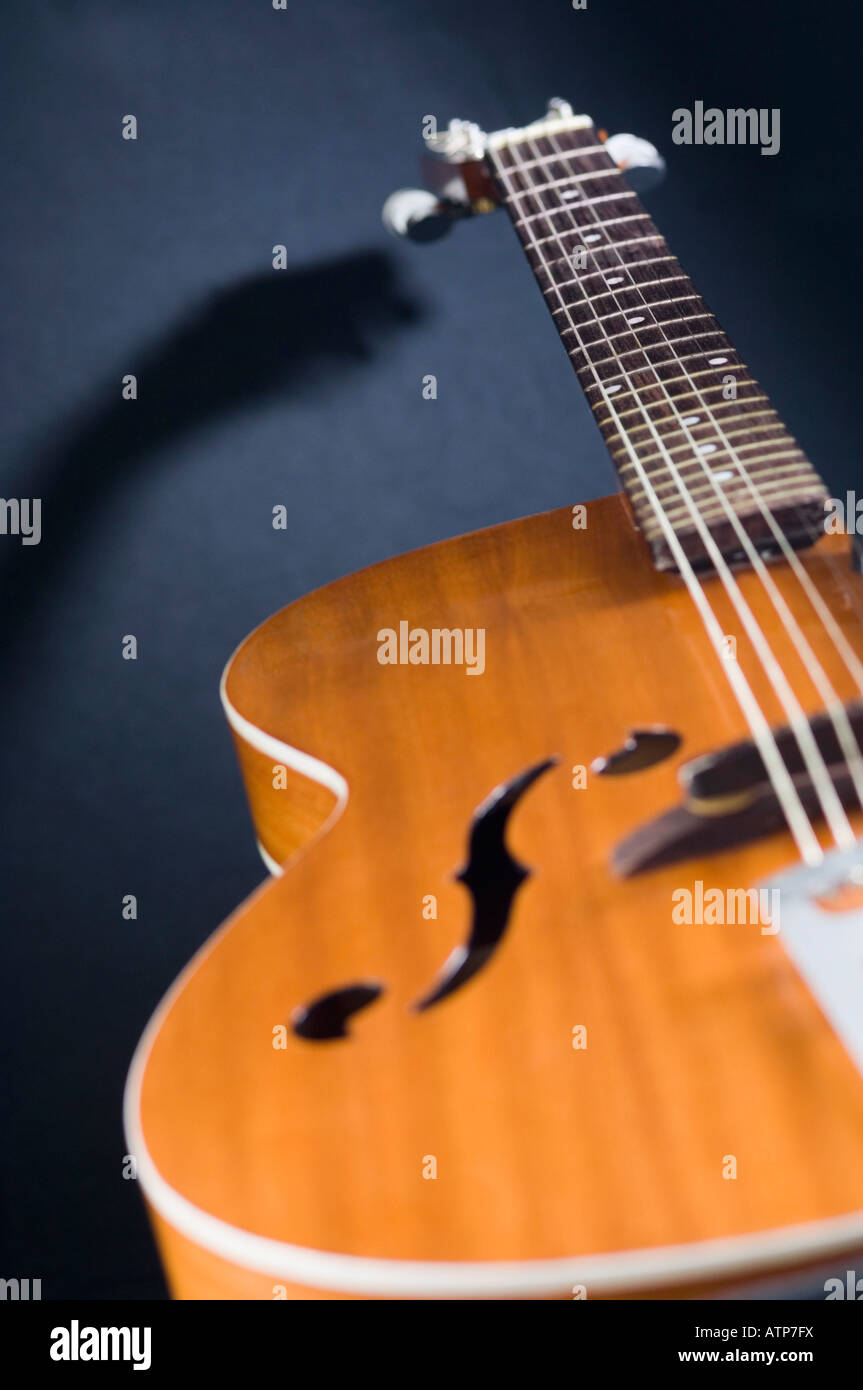 Close-up of an acoustic guitar Stock Photo - Alamy