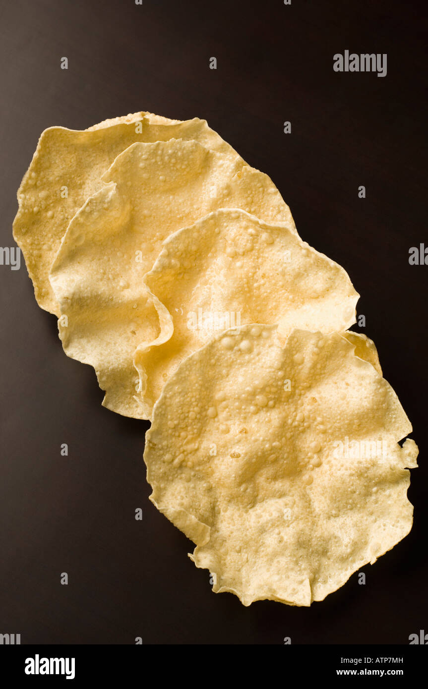 High angle view of Papadoms Stock Photo - Alamy