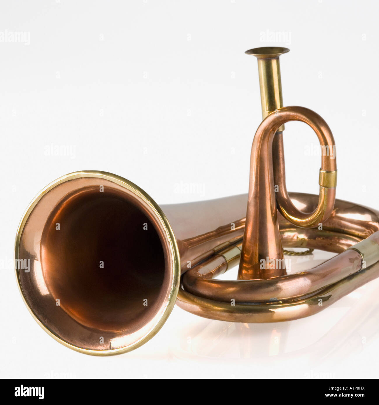 Close-up of two bugles Stock Photo - Alamy