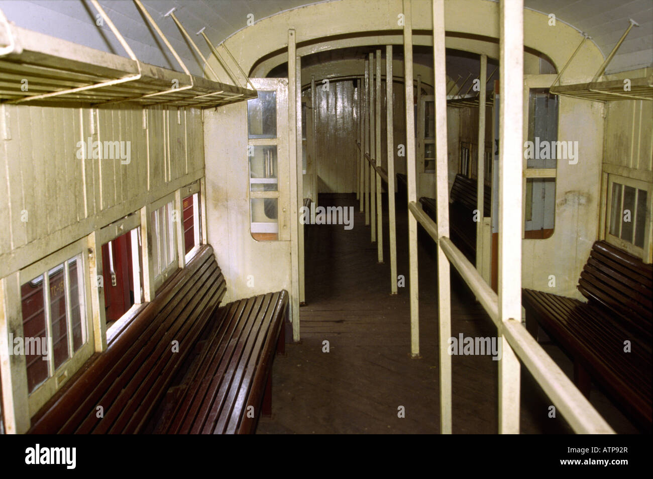 Sri Lanka Transport Anuradhapura inside 3rd class railway carriage ...