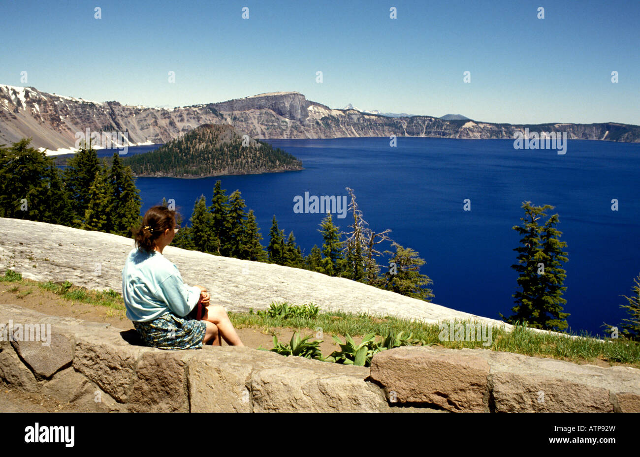 OR Oregon Crater Lake National Park At Crater Lake Stock Photo - Alamy