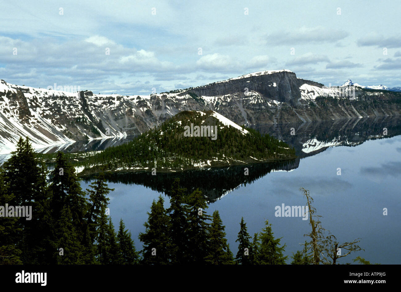 OR Oregon Crater Lake National Park scenic landscape view from South ...