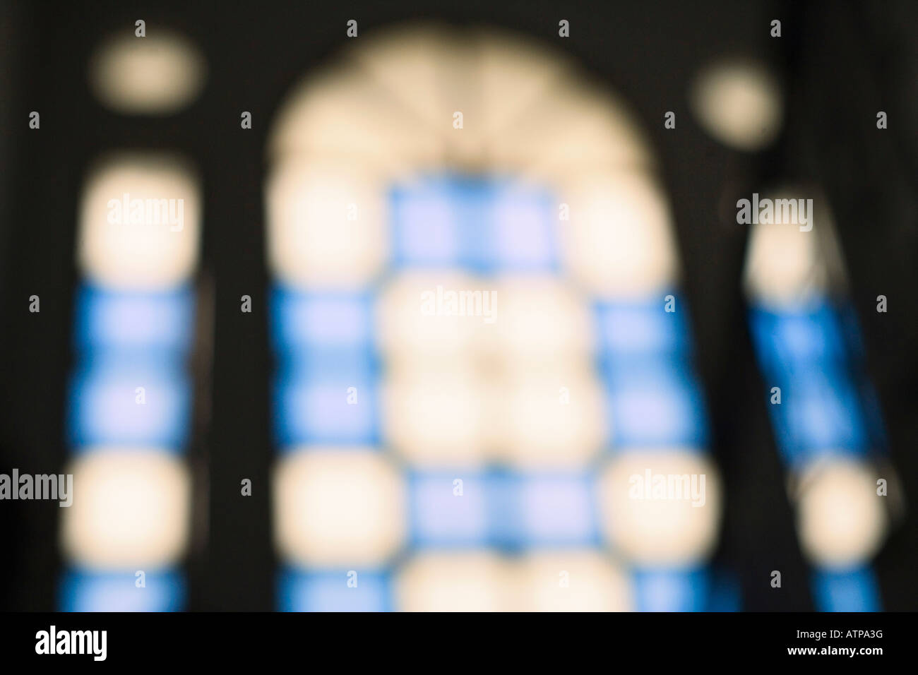 Defocused view of a stained glass window Stock Photo - Alamy