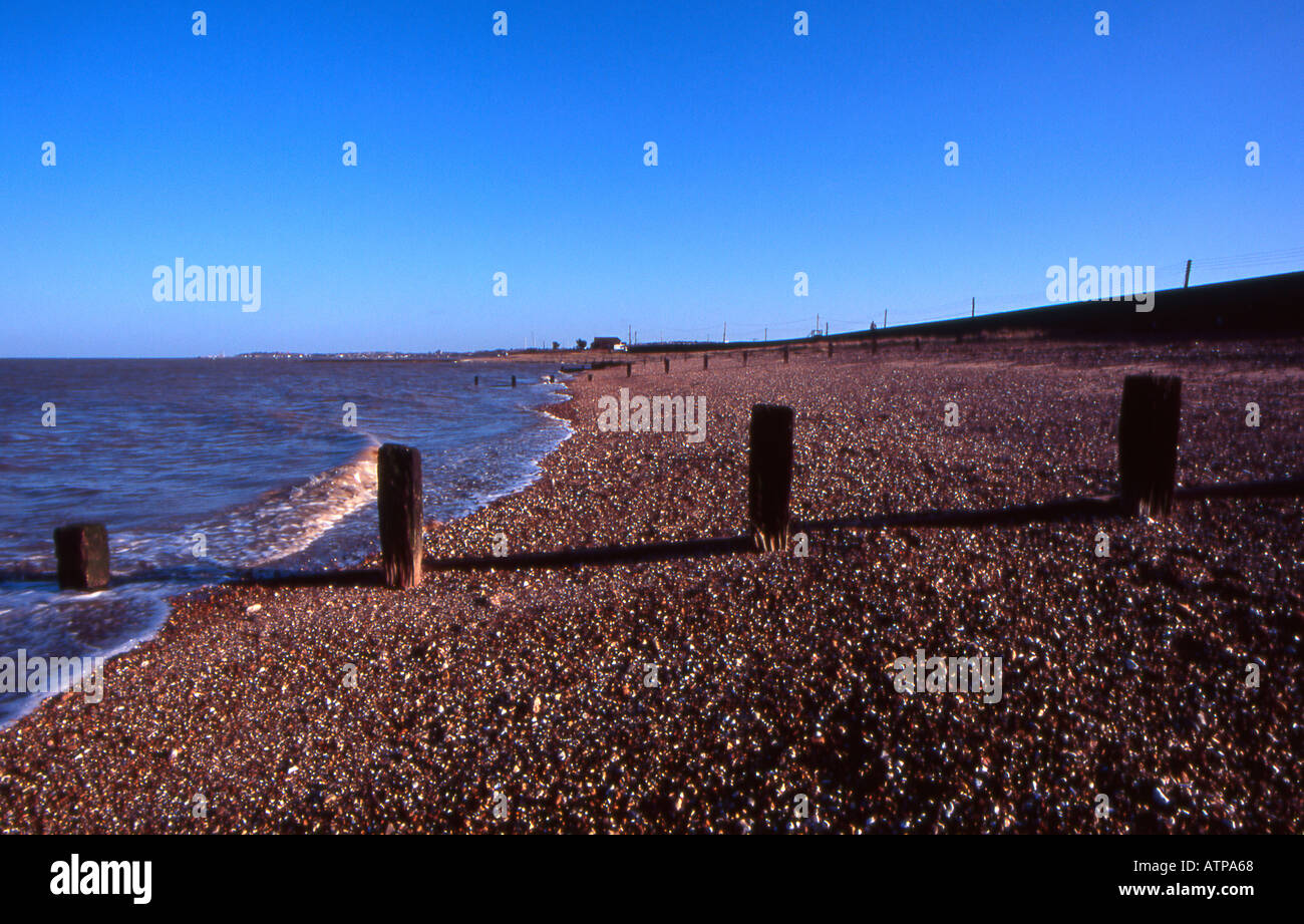 Whitstable shingle beach groynes hi-res stock photography and images ...