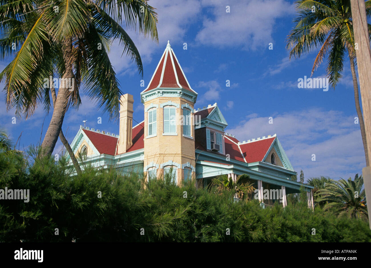A view of the beautiful Southernmost House in the United States in Key ...