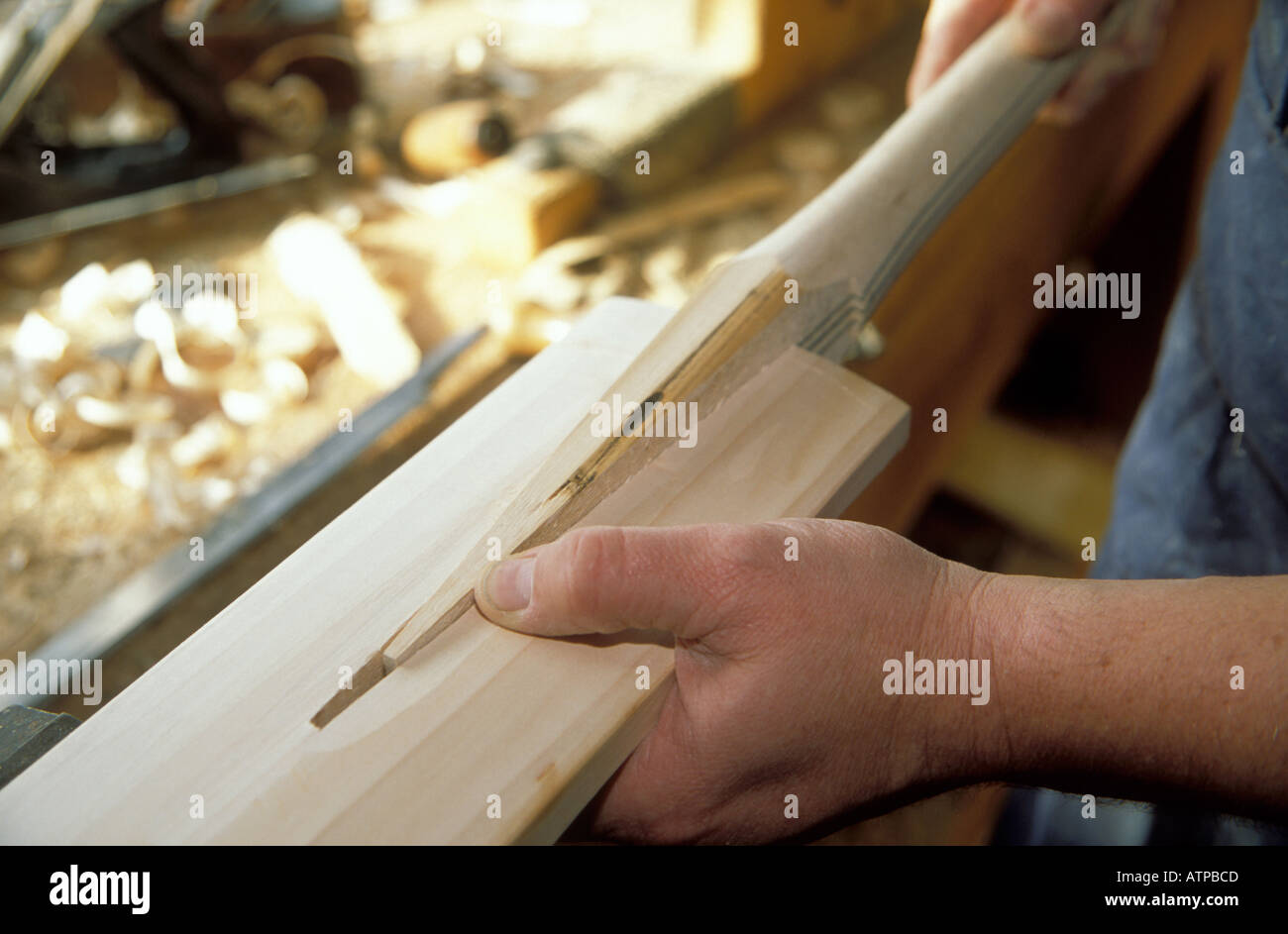 Tim Keely making traditional willow cricket bats from local wood in ...