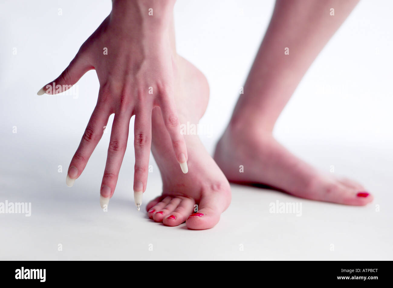 DANCERS FEET AND HAND Stock Photo - Alamy