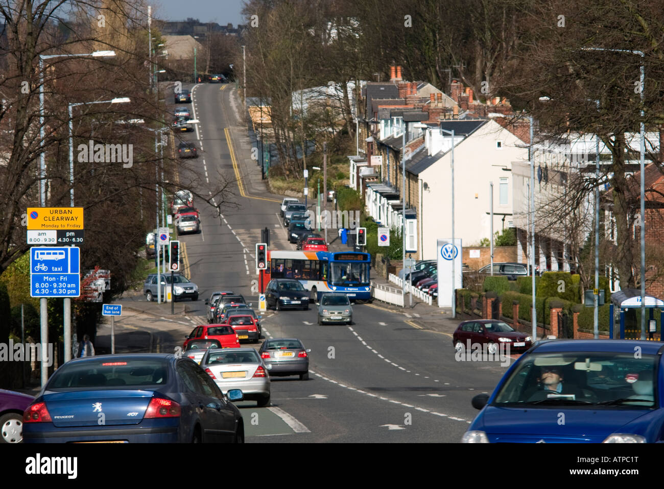 Busy main road into Sheffield "Great Britain Stock Photo - Alamy