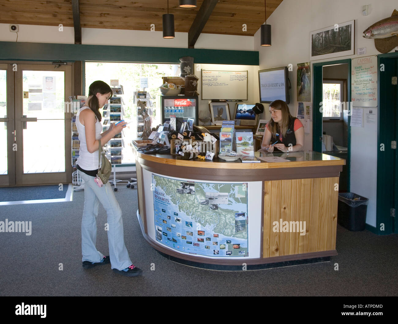 Interior of Pacific Rim visitor centre Vancouver island Canada Stock ...