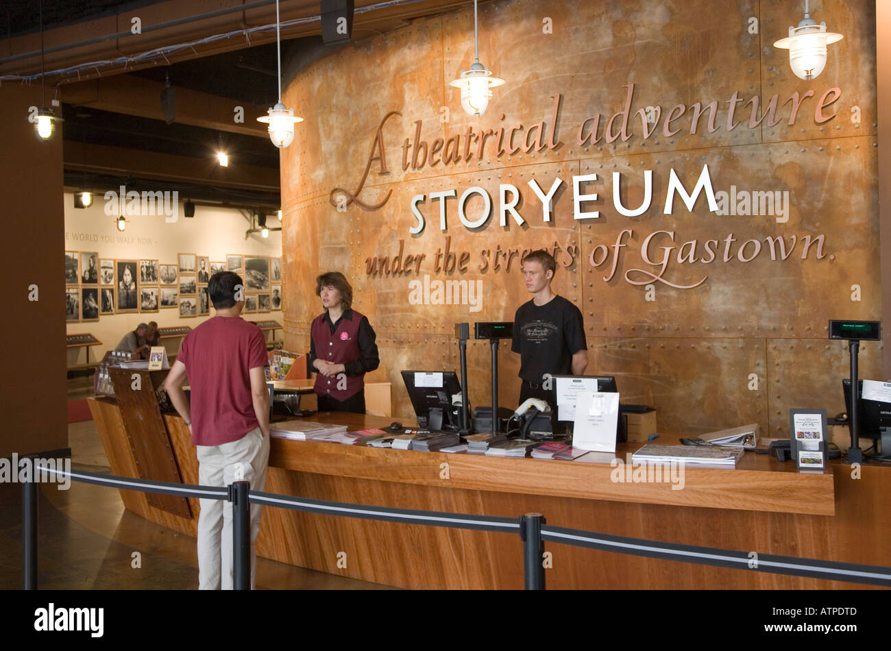 Ticket desk at Storyeum tourist attraction Gastown Vancouver Canada ...