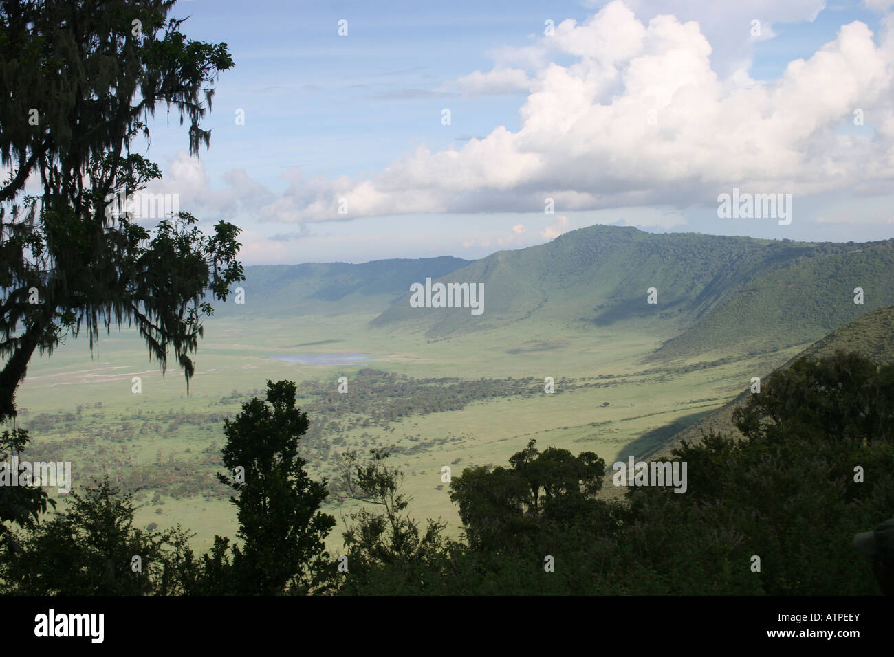 Africa tanzania ngorongoro crater a view of the geological formation ...
