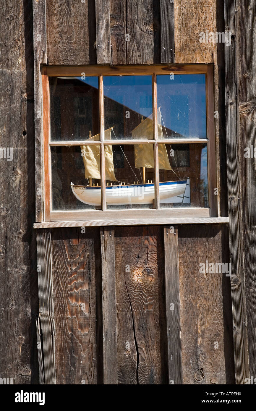 Model ship in wood framed window Britannia Heritage Shipyard National ...