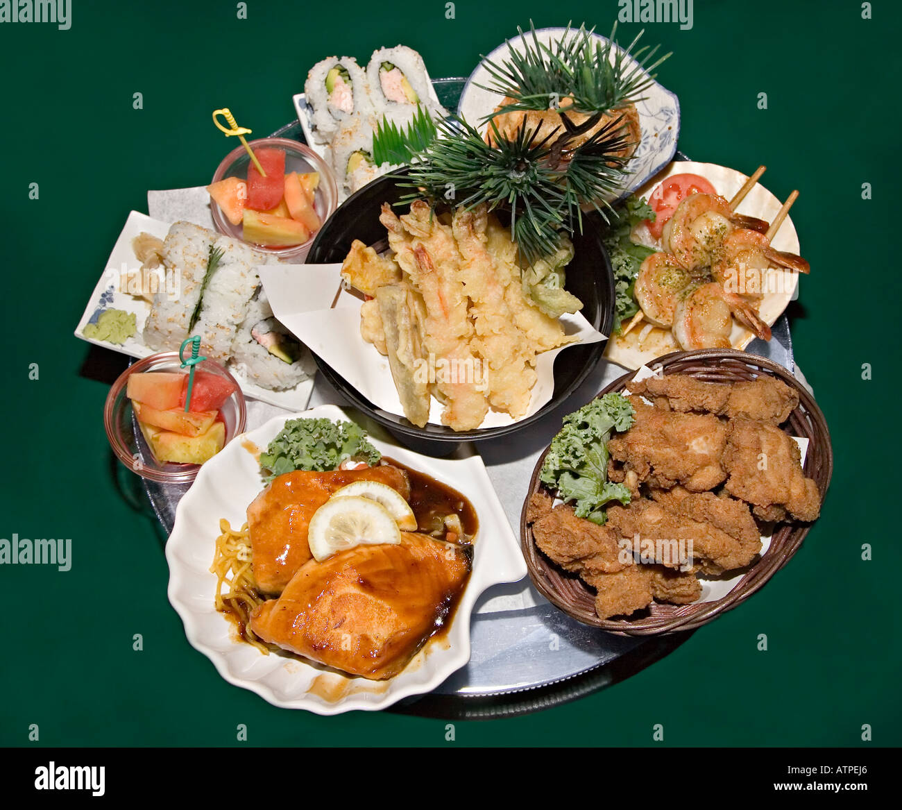 Japanese teriyaki food served in bowls Canada Stock Photo - Alamy