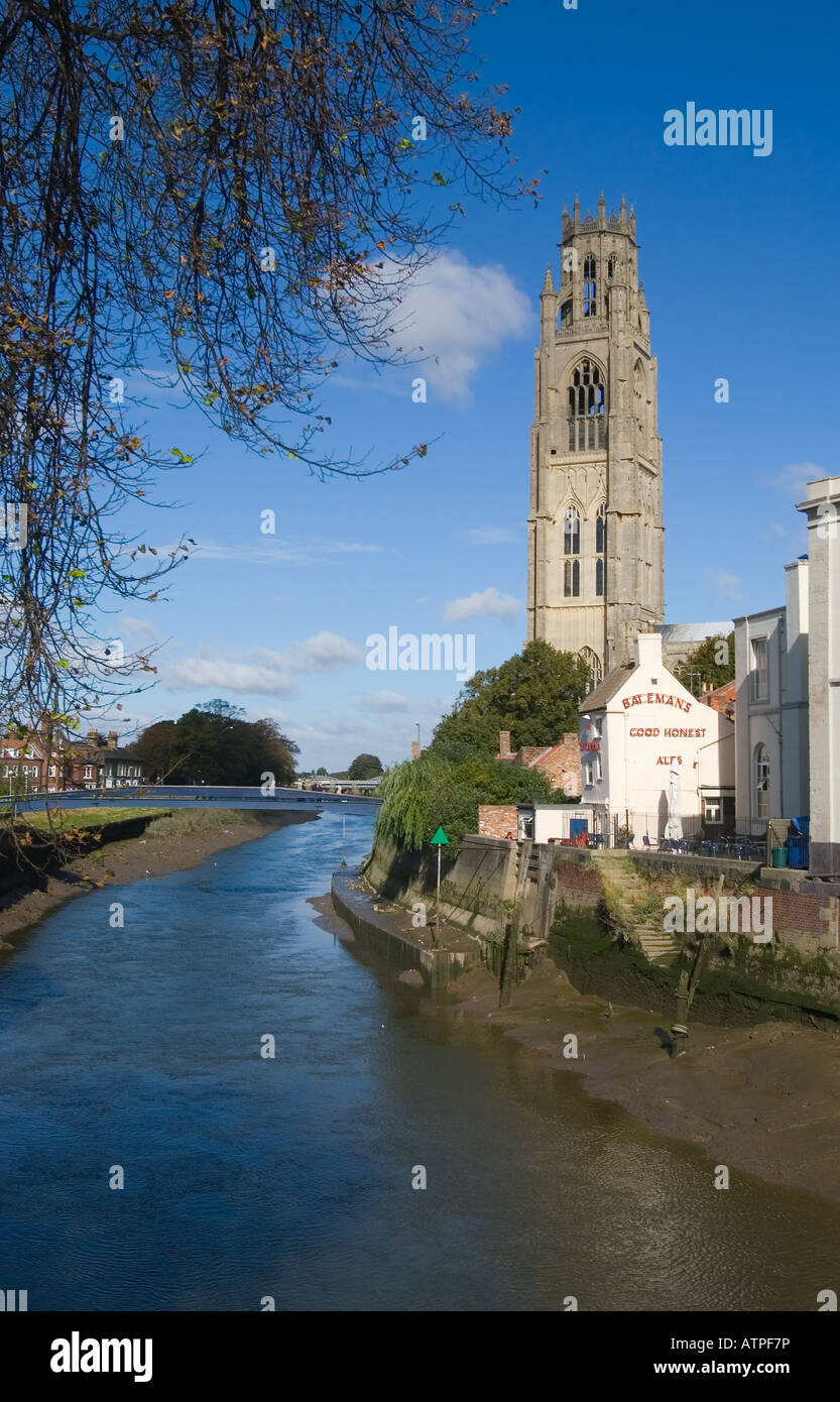 St Botolph's church on the river Witham Boston Lincolnshire The tower ...