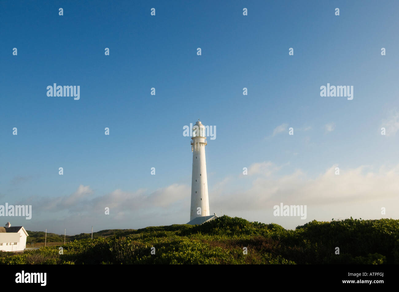 Slangkop Lighthouse in Kommetjie Cape Peninsula near Cape Town Stock ...