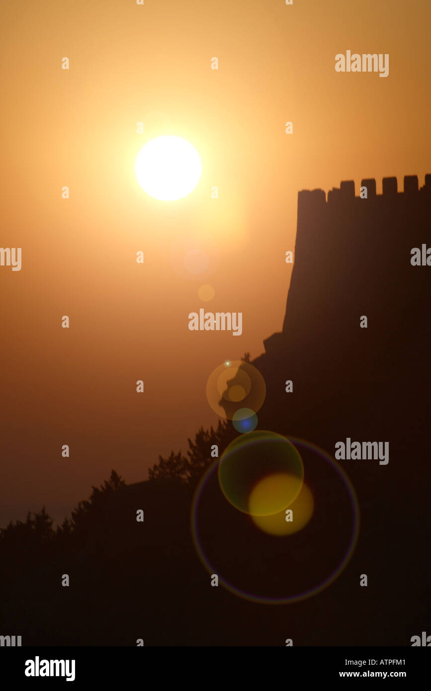 Sunrise over the acropolis, Lindos, rhodes, greece Stock Photo - Alamy