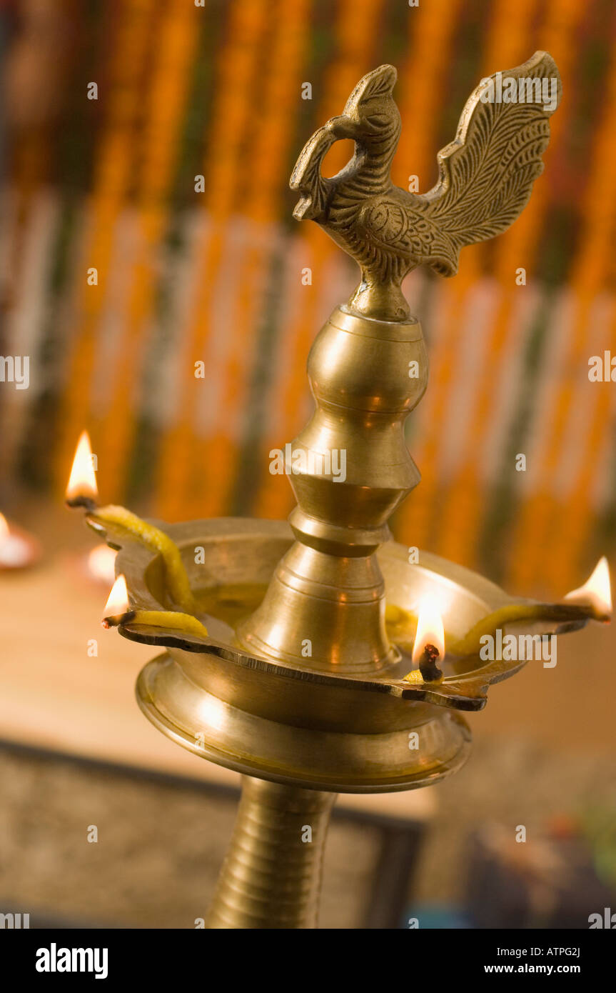 Close-up of an oil lamp Stock Photo - Alamy