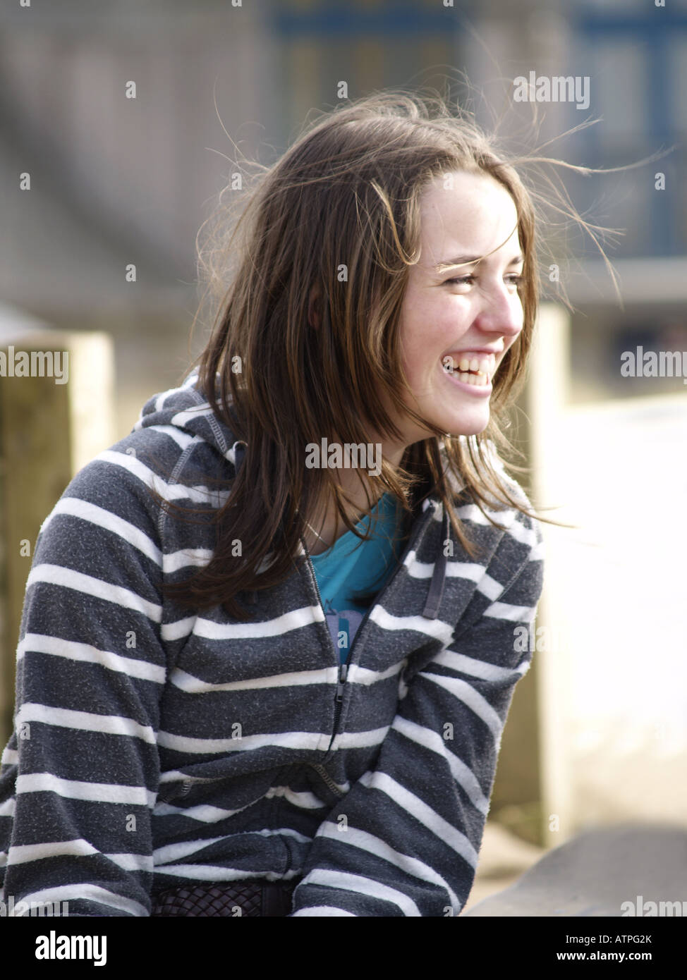 Teenage Girl Smiling and laughing with her friends Stock Photo - Alamy