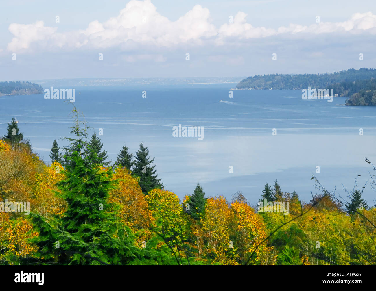 Scenic of Puget Sound and Vashon Island Stock Photo - Alamy