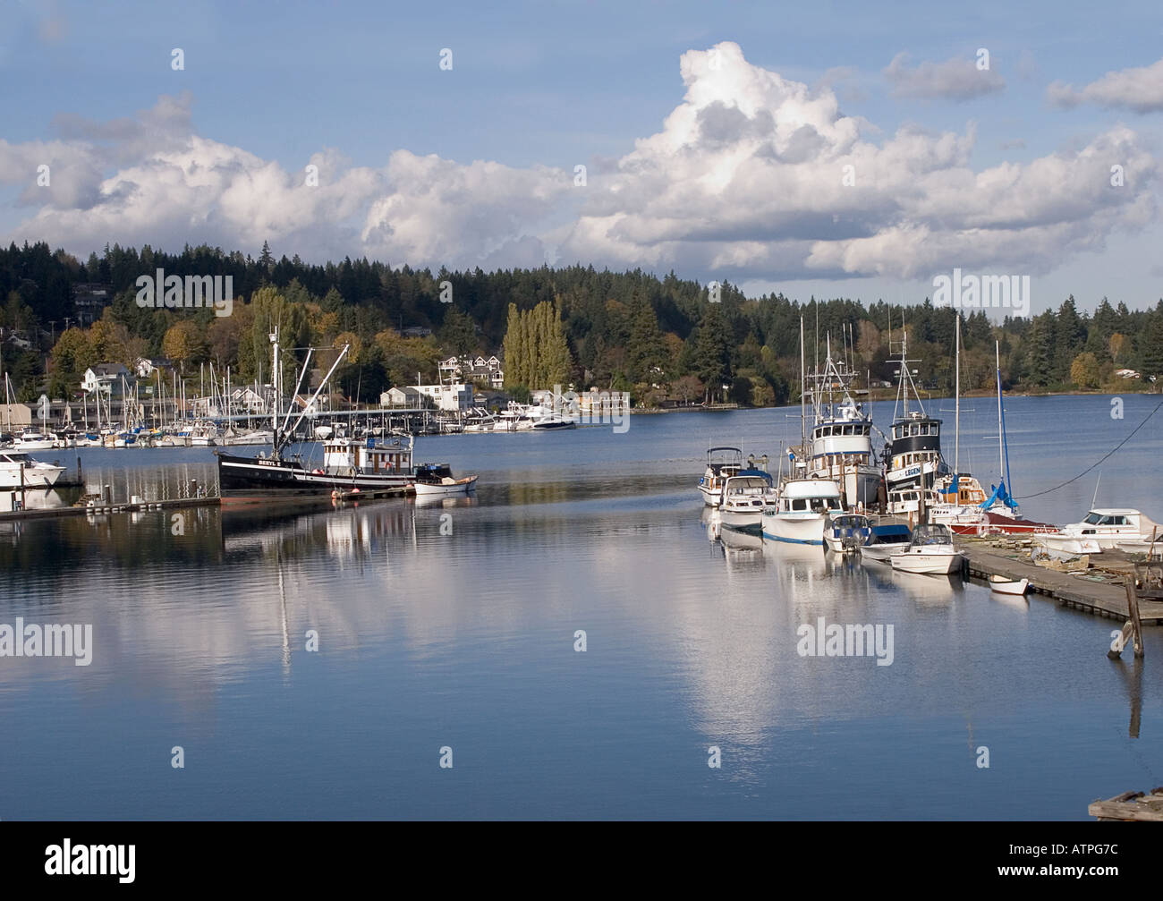 Gig Harbor Scenic with Fishing and Pleasure Boats Stock Photo - Alamy