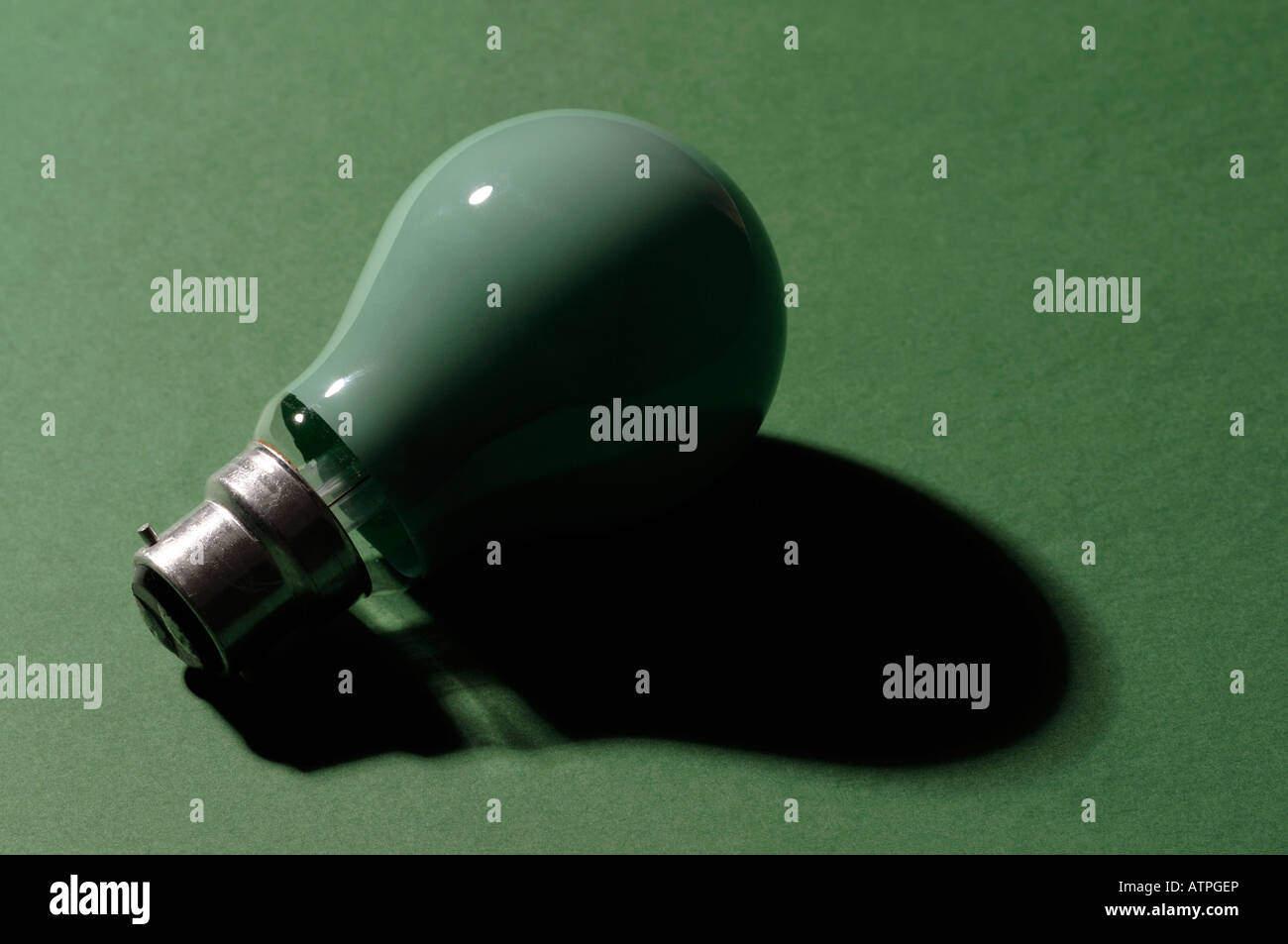 Green light bulb Stock Photo - Alamy