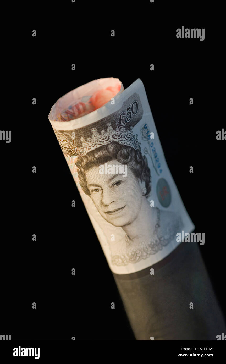 Close-up of a fifty pound note Stock Photo - Alamy