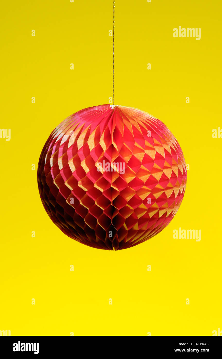 Paper sphere made from concertina paper Stock Photo - Alamy