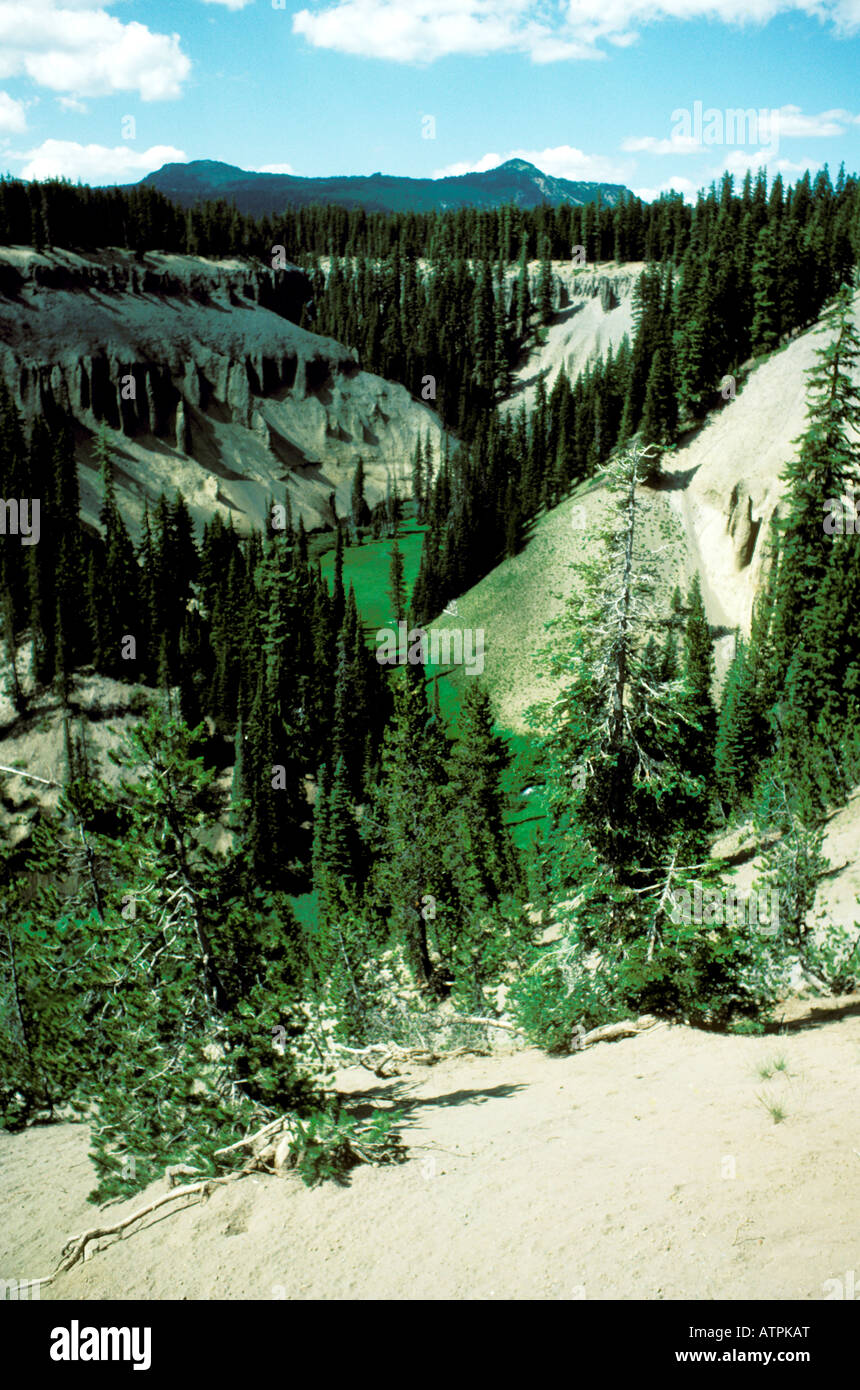 Pumice scoric ash helped form Godfrey Glen in Crater Lake National Park ...
