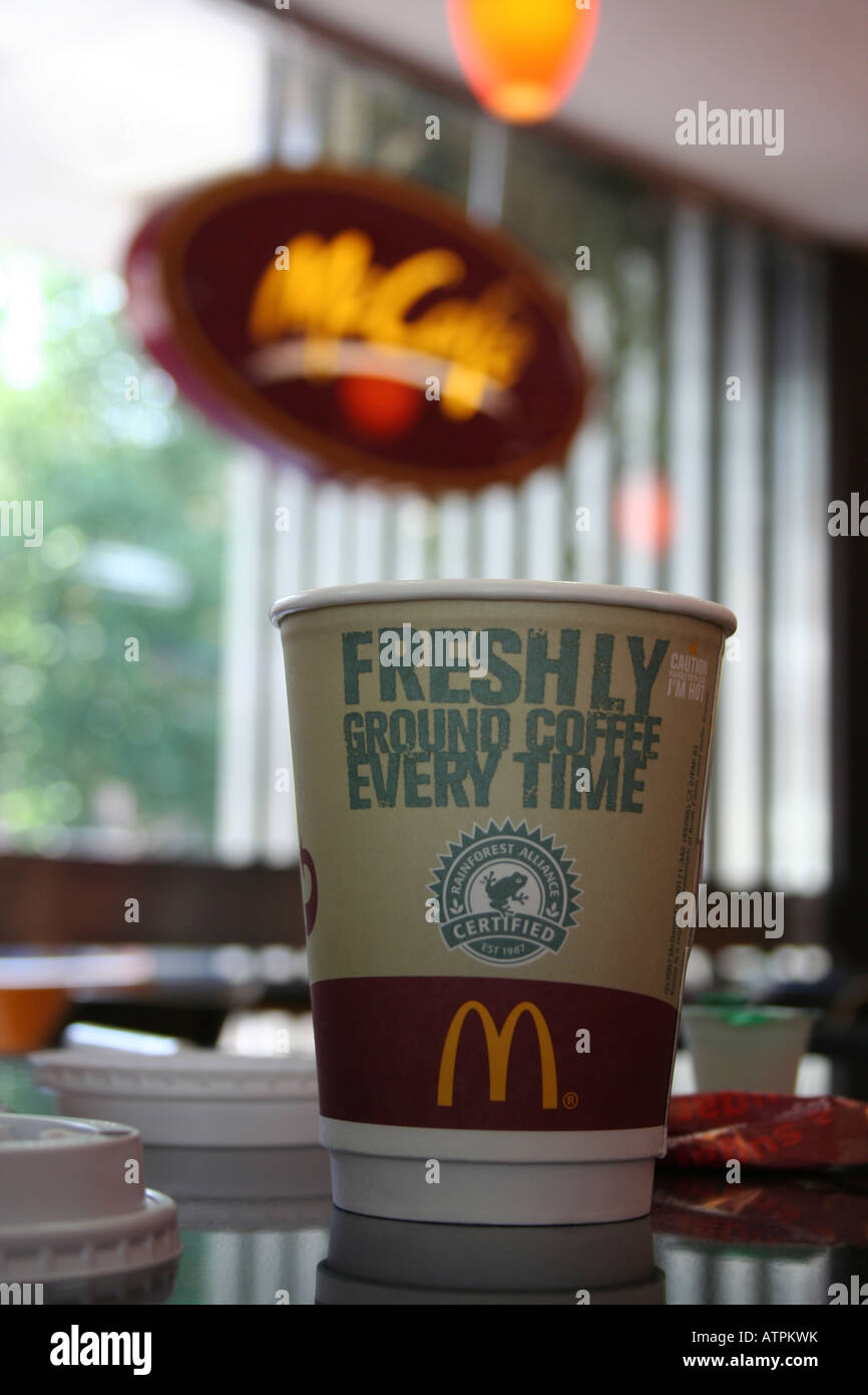 McDonalds McCafe Cup of Coffee Stock Photo - Alamy