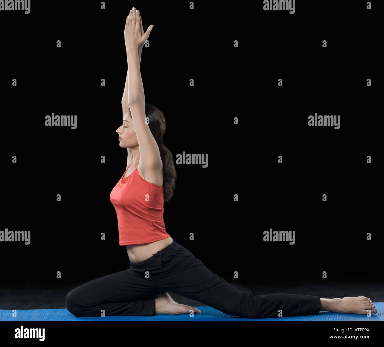 Female Asian Teenager Exercising Yoga High Resolution Stock Photography ...