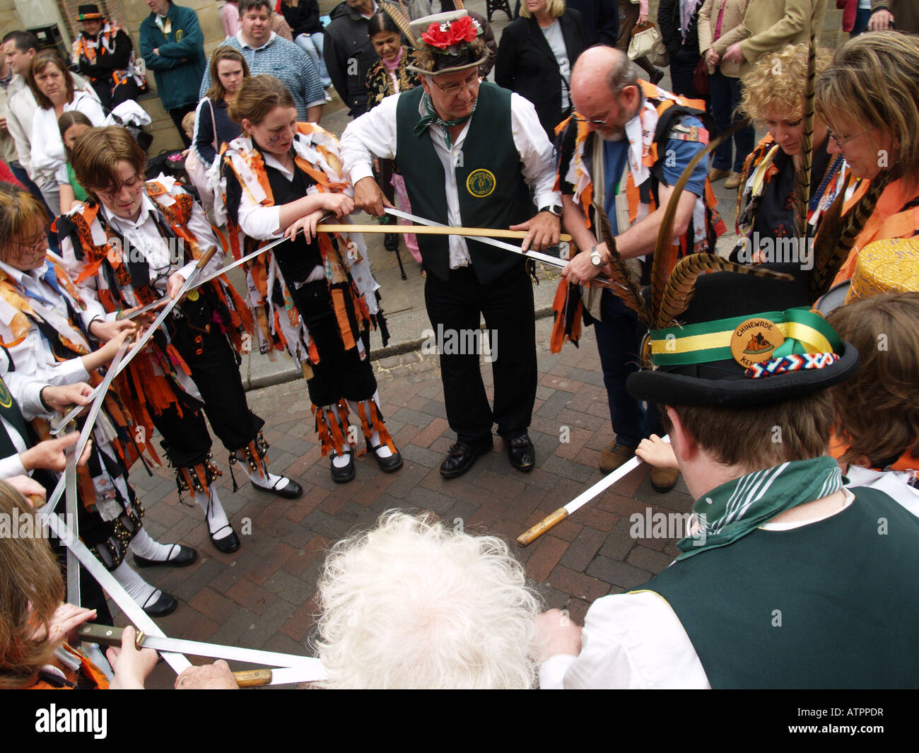 may day annual sweeps festival morris sword dance Stock Photo - Alamy