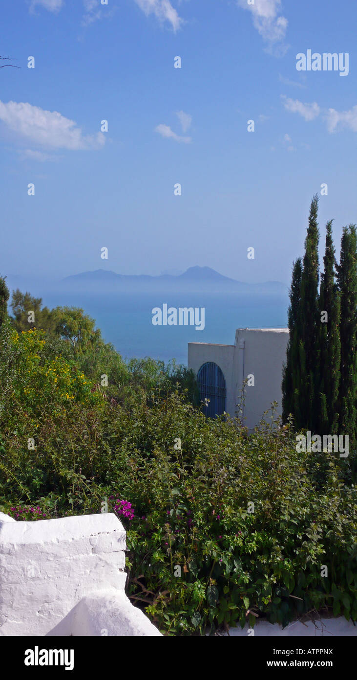 View across the Gulf of Tunis to the Cap Bon Peninsula from the main ...