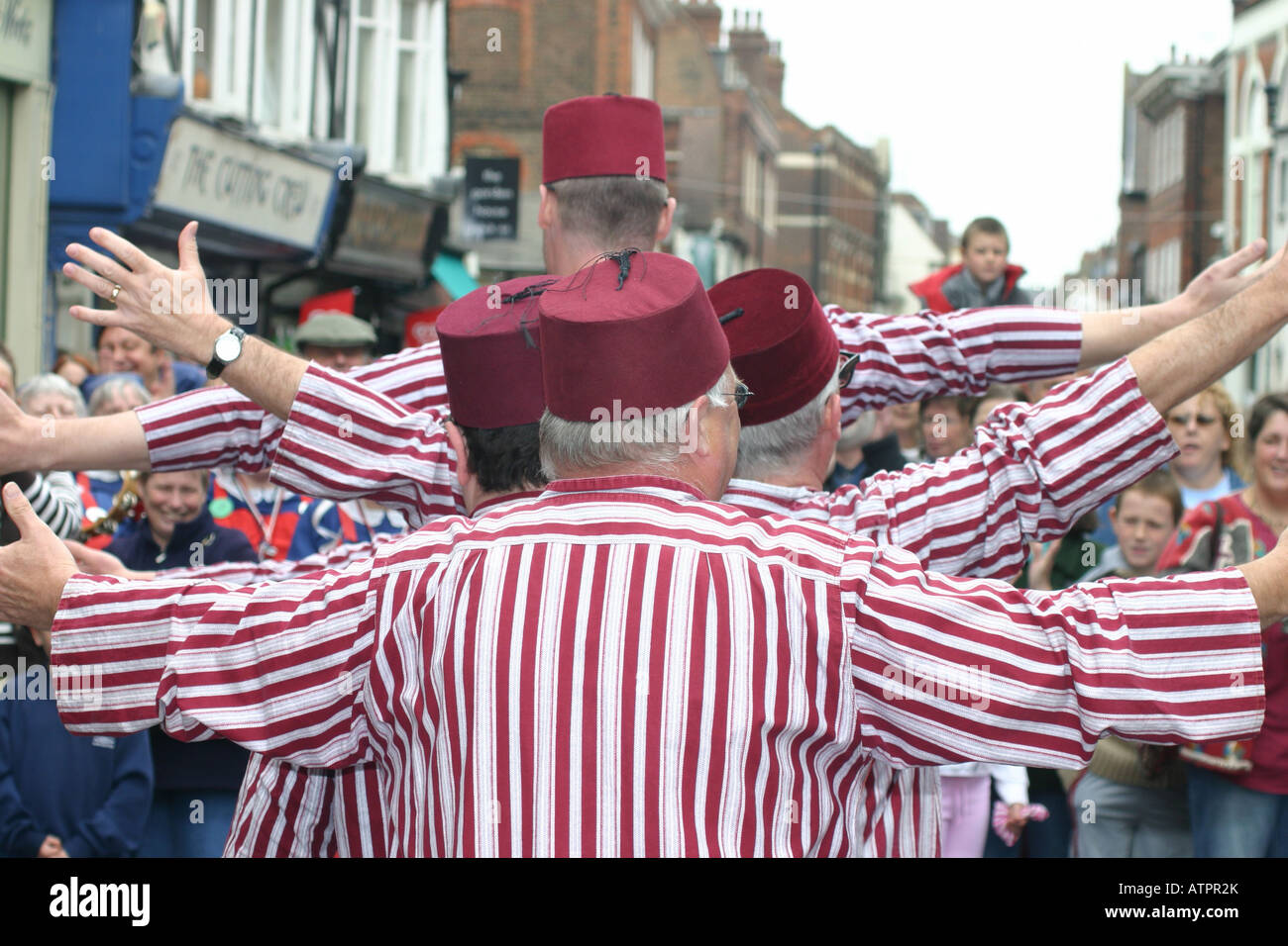 may day annual sweeps festival fez dancers actors Stock Photo - Alamy