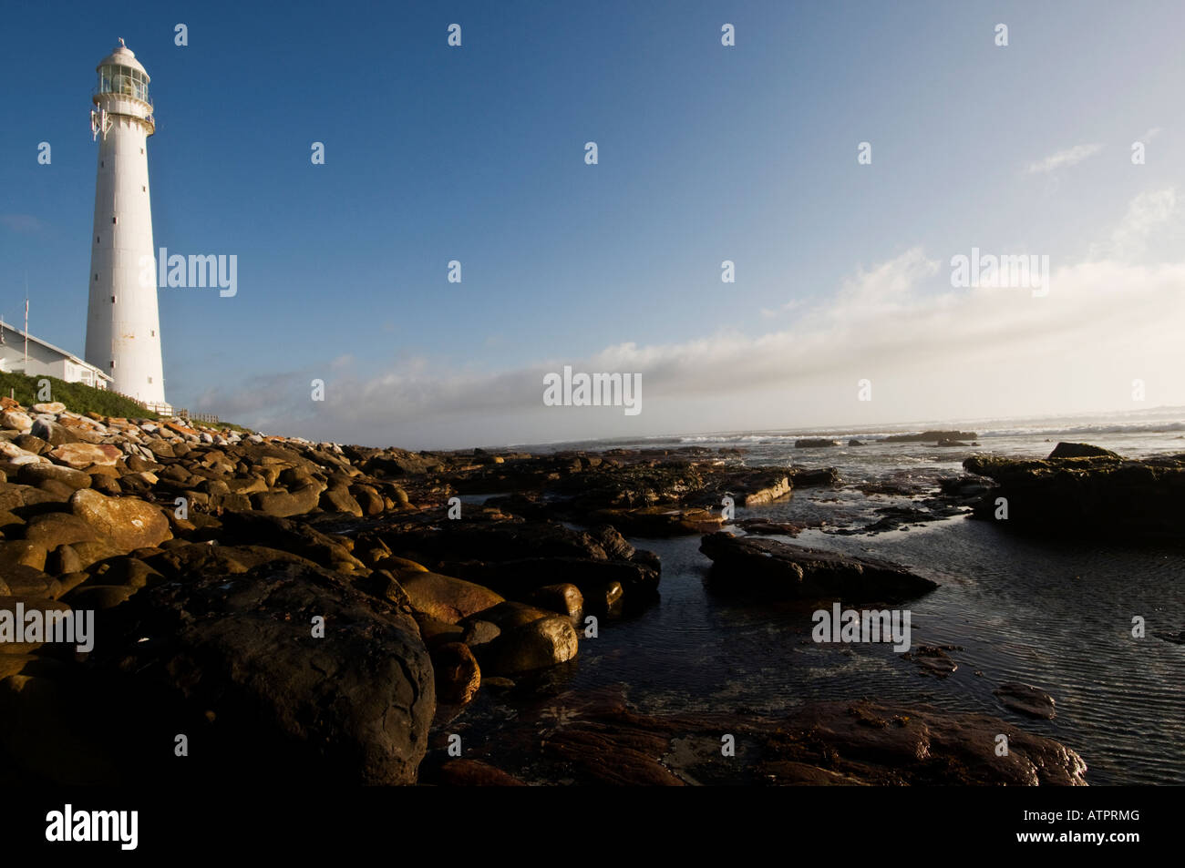 Slangkop Lighthouse in Kommetjie Cape Peninsula near Cape Town Stock ...