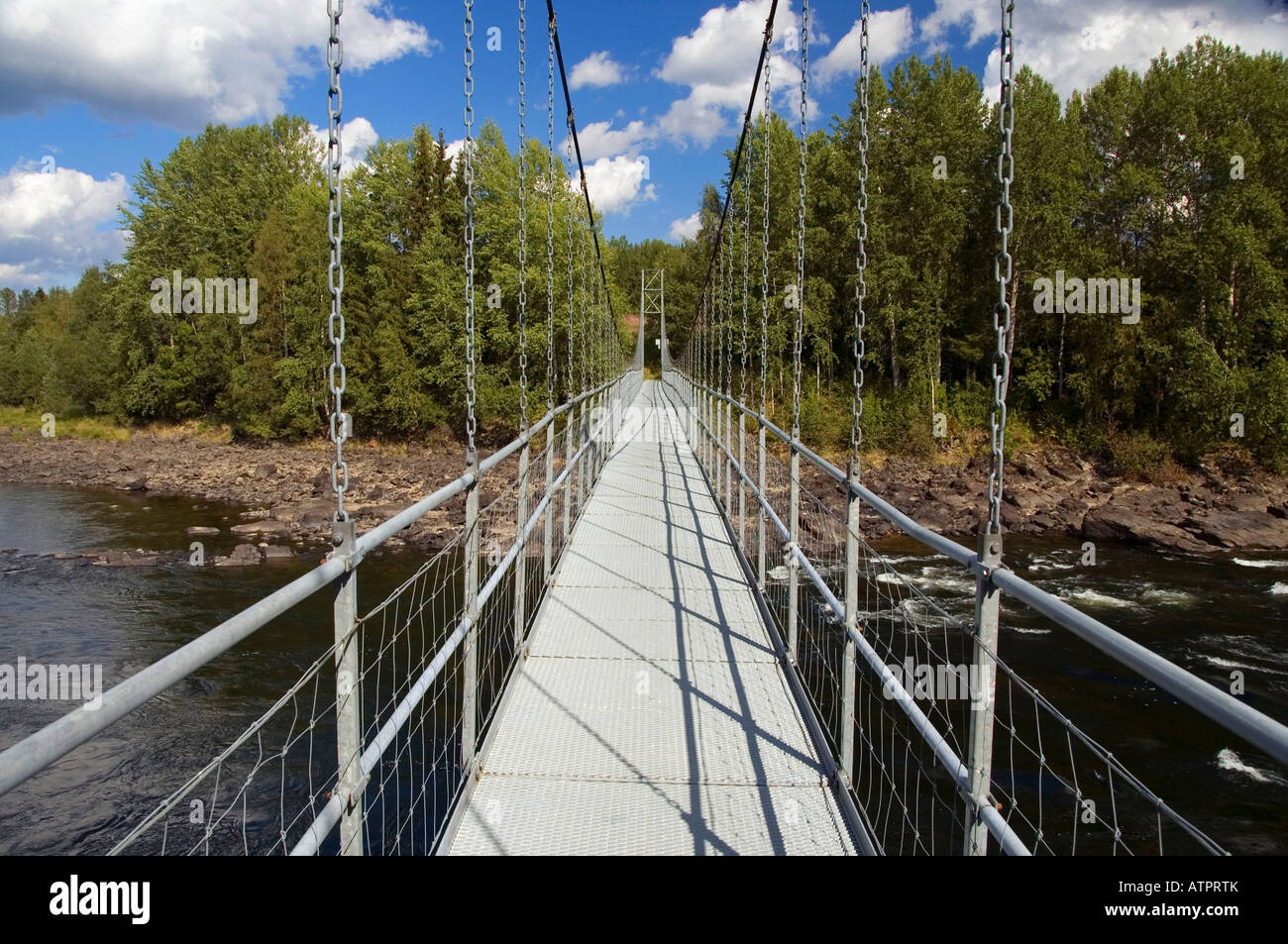 Chain bridge / Vindeln Stock Photo - Alamy