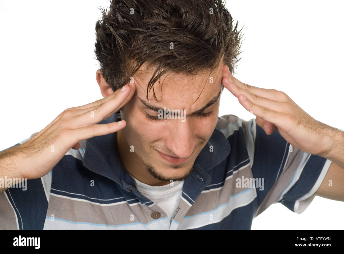 Teenager trying to focus Stock Photo - Alamy