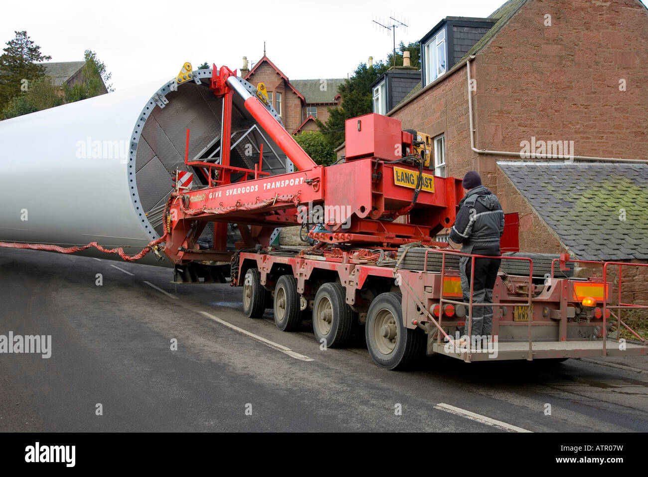 Heavy transport wind turbine transportation hi-res stock photography ...