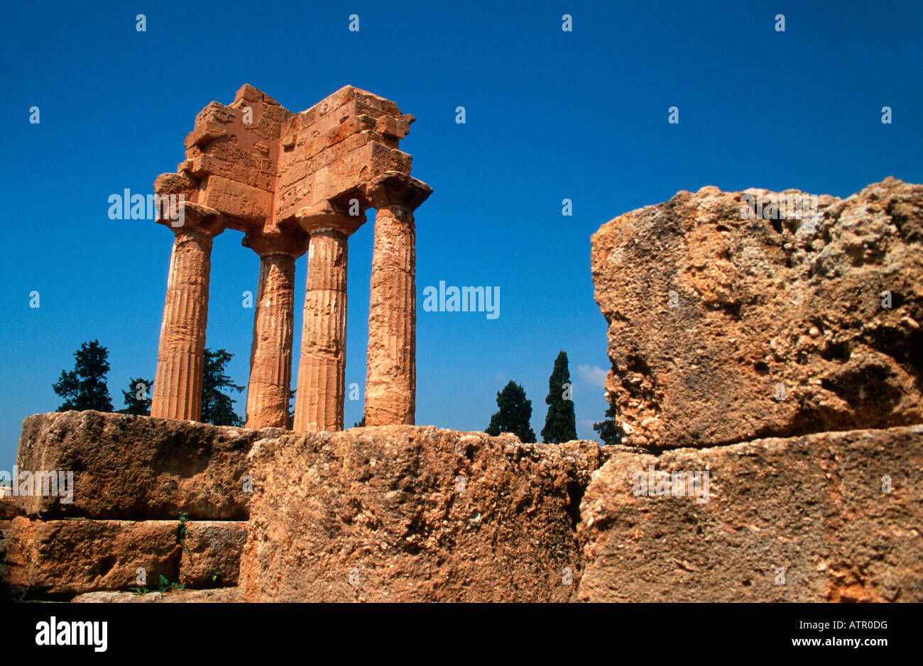 Castor and Pollux temple / Agrigent Stock Photo - Alamy