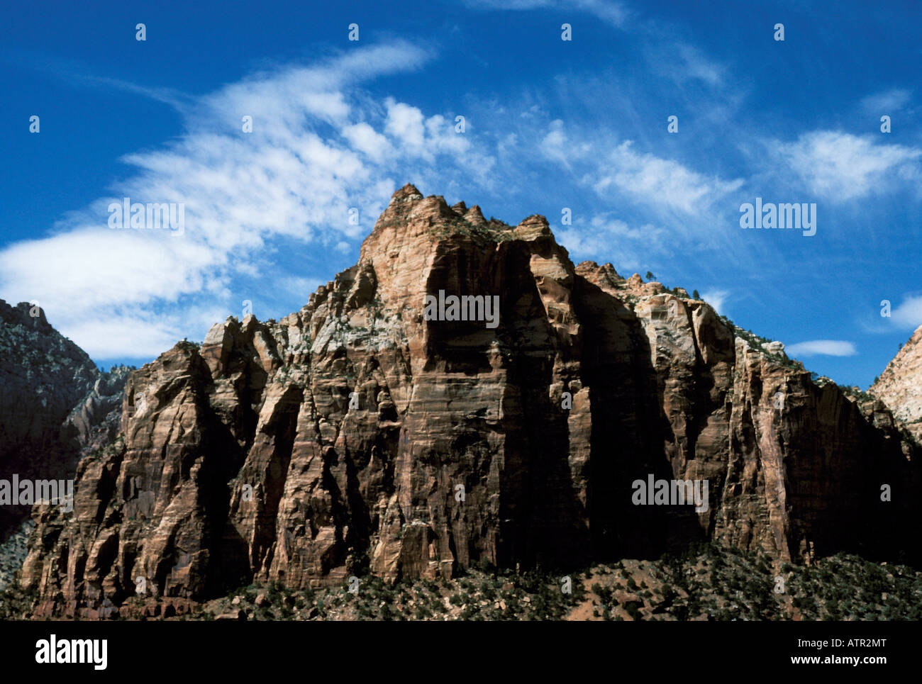 UT Utah Zion National Park Checkerboard Mesa geology geologic ...