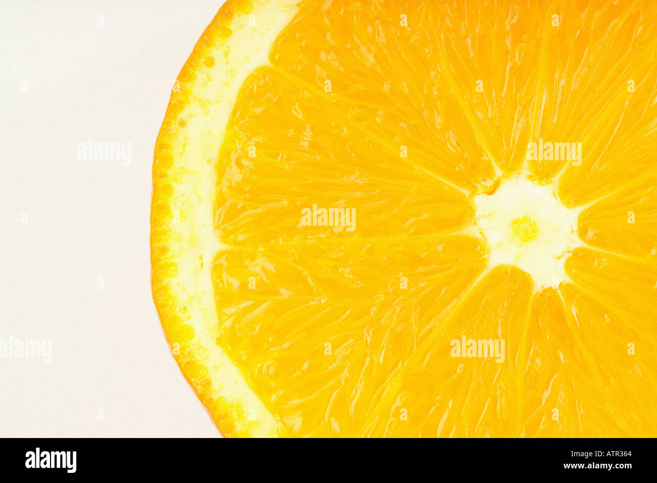 Orange sliced in half Stock Photo - Alamy