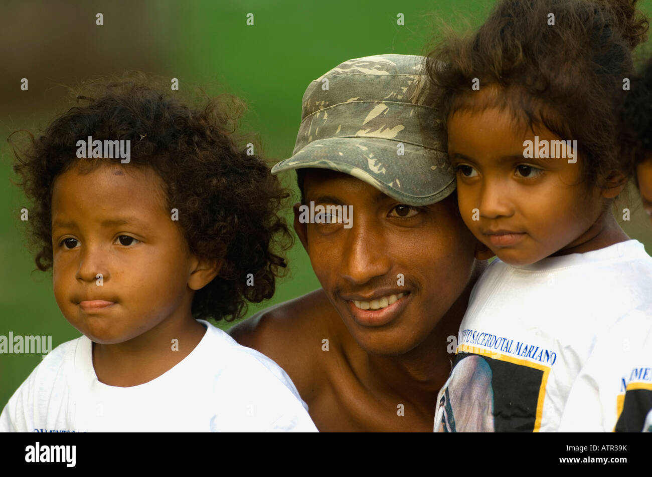 Man and children Stock Photo - Alamy