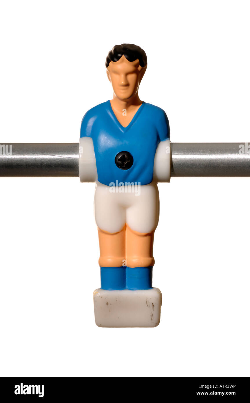 Blue table football player Stock Photo - Alamy