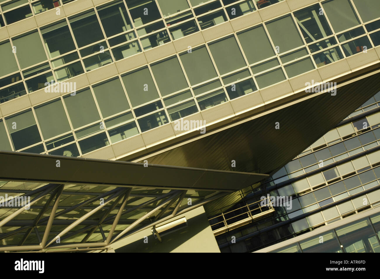 Vienna, Danube City, modern architecture, STRABAG Building Stock Photo ...